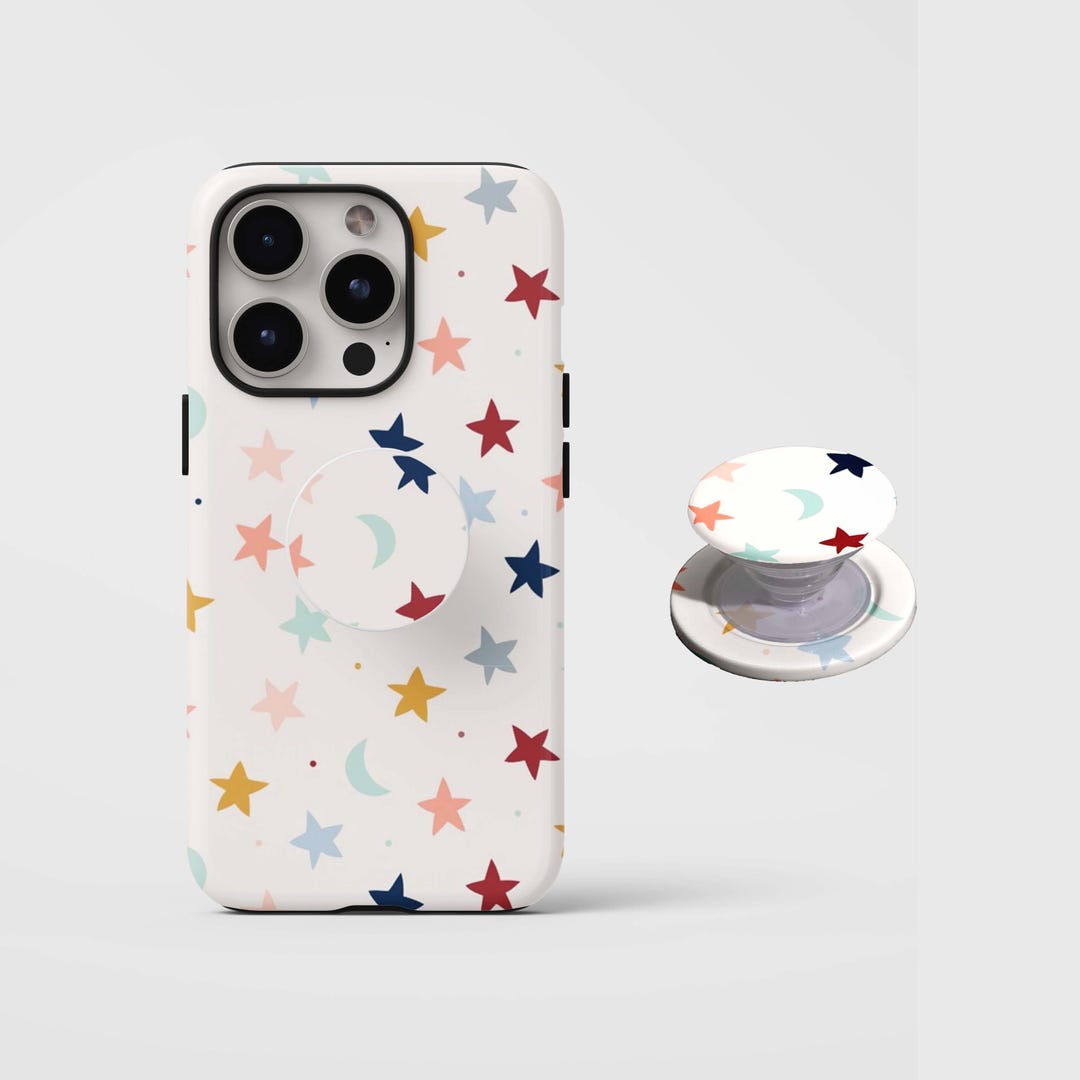 Colorful Fun Stars and Moons Phone Case,y2k Celestial Twinkle Night,for ...