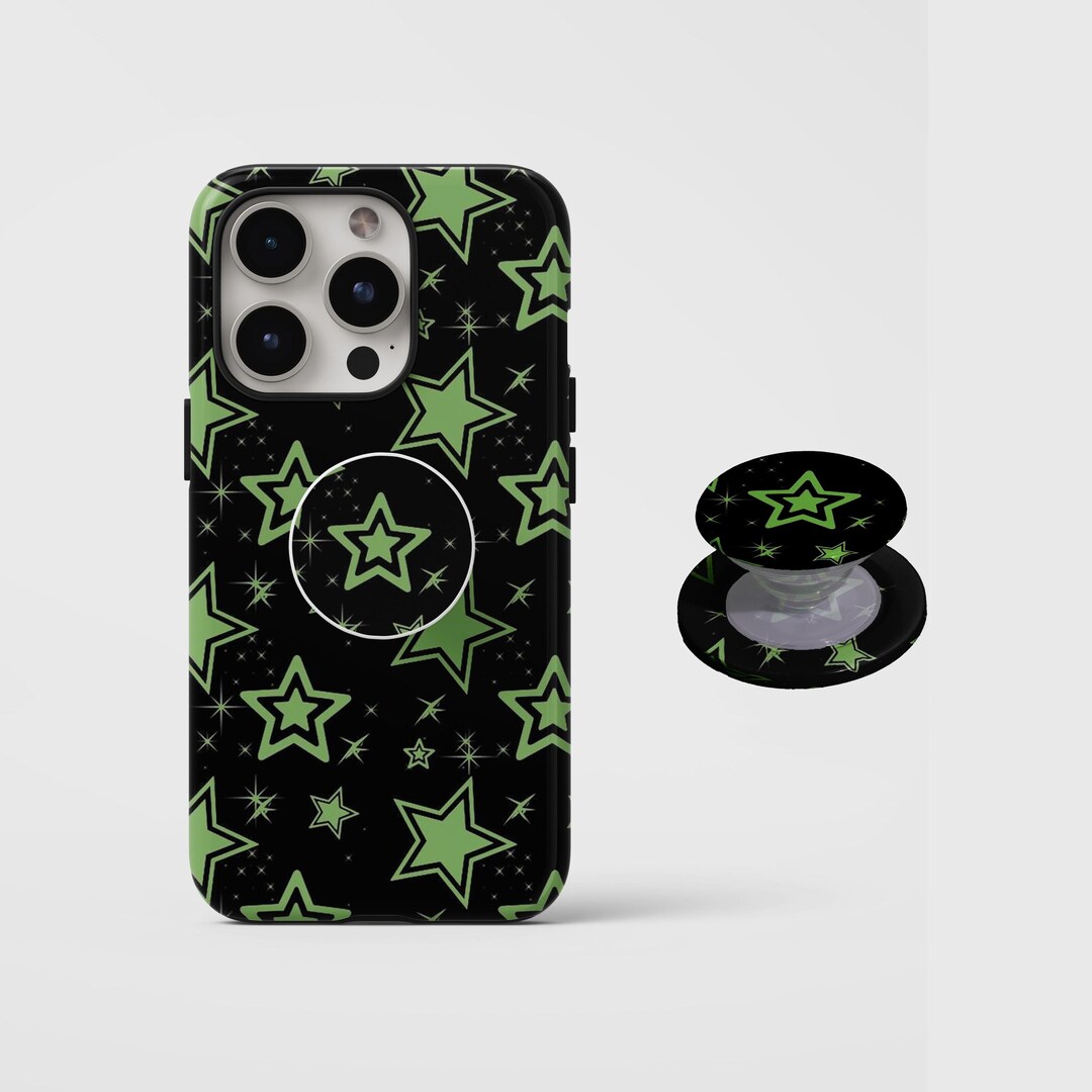 Retro Y2K Green Star Phone Case,gothic Grunge Sky Stars Aesthetic ...