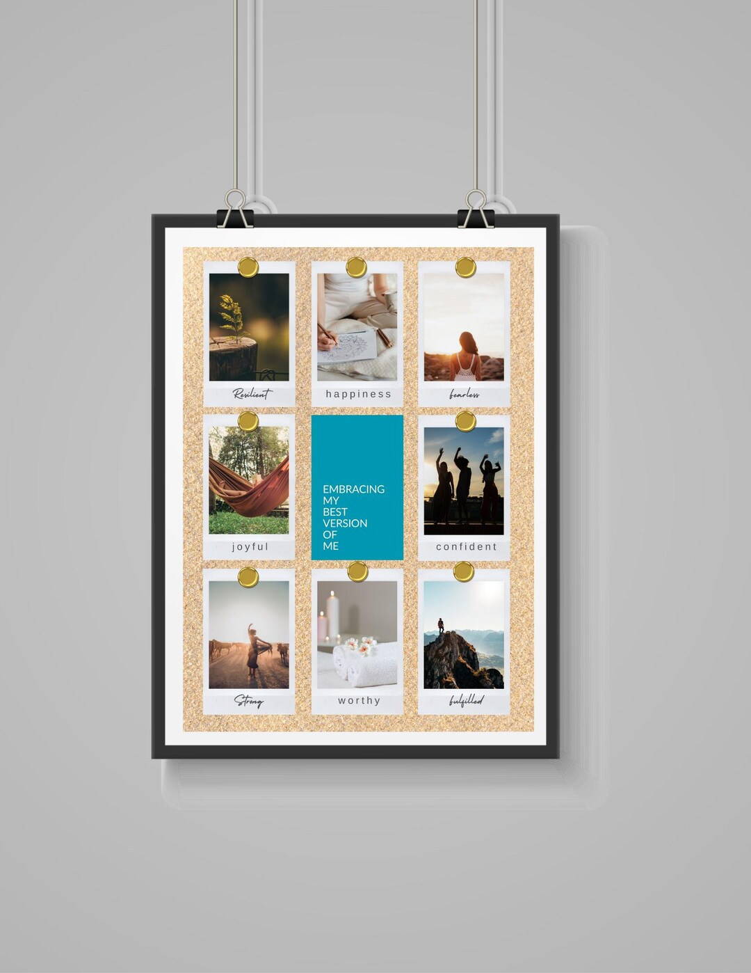 Vision Board Kit: Printable Self-growth Collage With Affirmations ...
