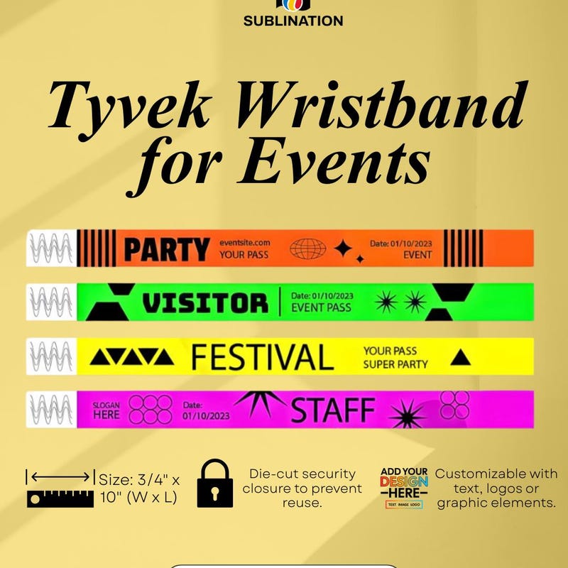 Custom Paper Event Wristbands - Etsy