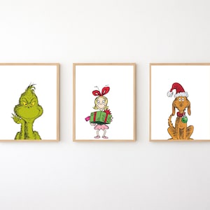 Grinch, Cindy Lou, & Max Christmas Art Prints (digital Download) - Etsy