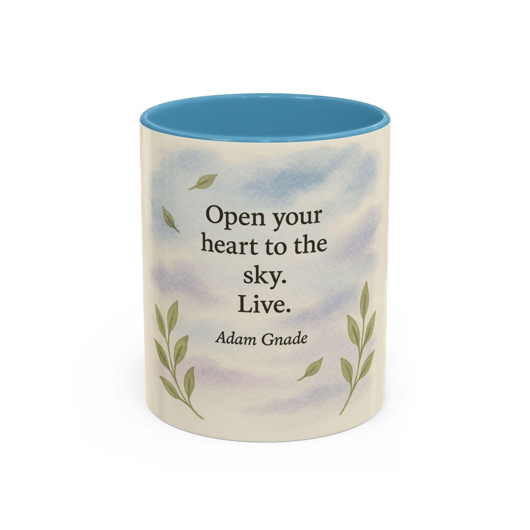 Mindful Mug - Watercolor Sky, Adam Gnade Quote - Etsy Canada