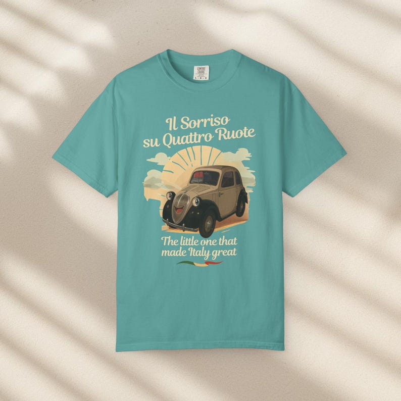 Vintage Fiat 500 "topolino" Car Graphic Tee - Retro Auto Shirt - Etsy