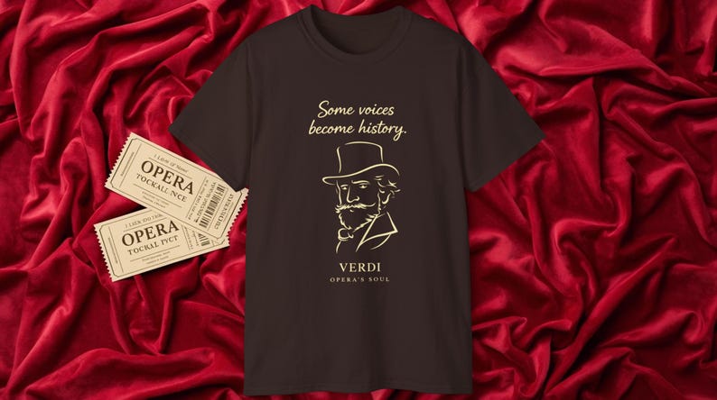 Verdi Shirt Neon Portrait, Italian Opera Lover Tee, Minimal Composer ...