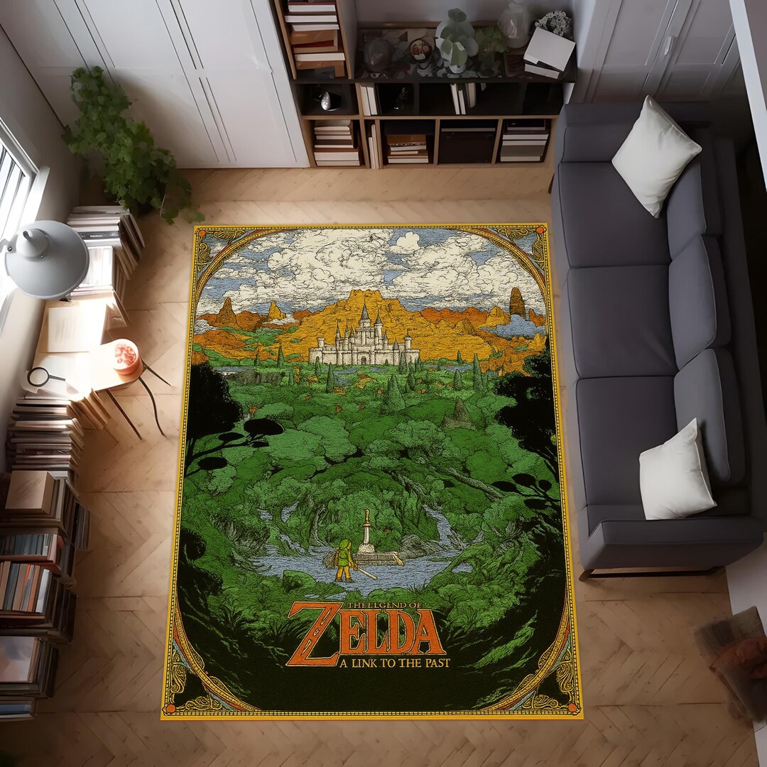 Zelda Castle Rug: Fantasy Forest Scene, Hyrule Inspired Design ...