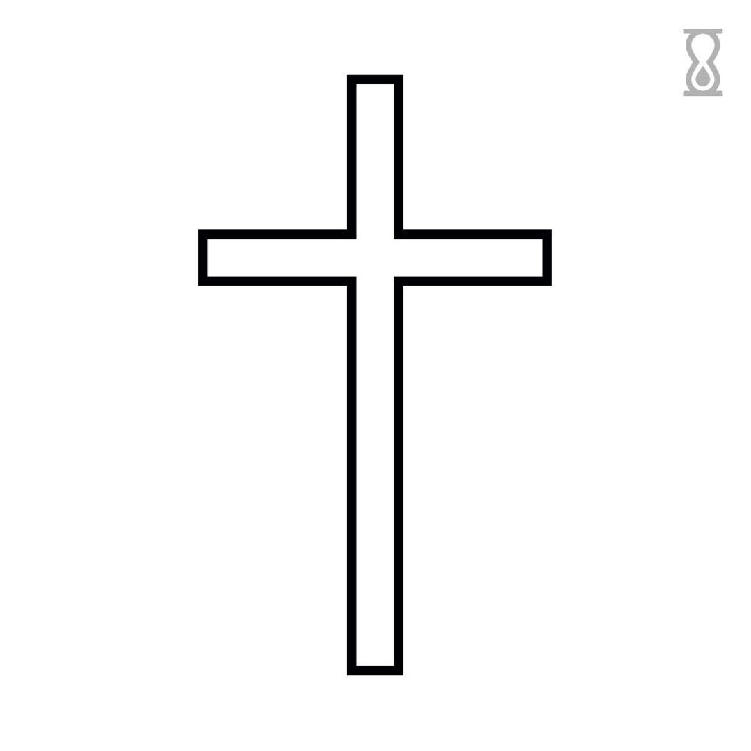 Outlined Cross Longer Lasting 5-14 Days, Semi-permanent Tattoo - Etsy