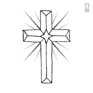 Beaming Cross Longer Lasting Semi-permanent Tattoo 5-14 Days - Etsy