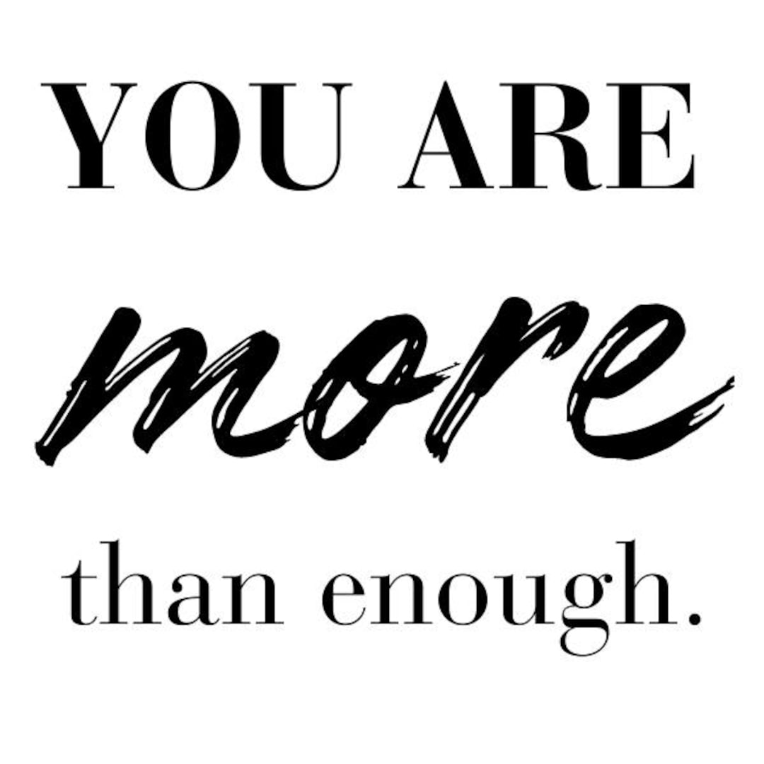 Quote You Are More Than Enough - Empowerment Temporary Tattoo - Etsy