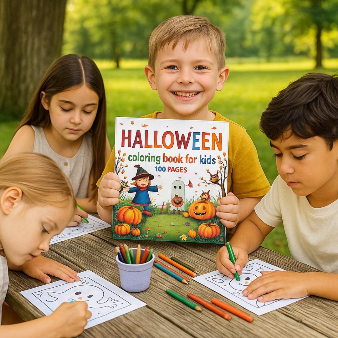 100 Halloween Coloring Pages for Kids – Printable Activity Sheets (PDF ...
