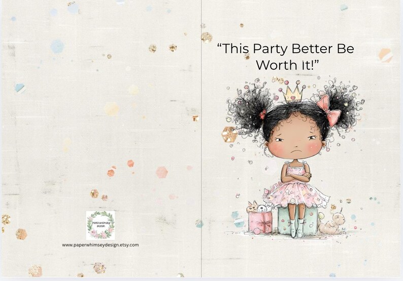 Grumpy Princess Birthday Card – Funny Diva Attitude (digital Download ...