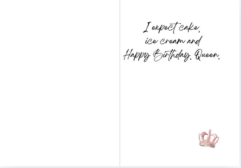 Grumpy Princess Birthday Card – Funny Diva Attitude (digital Download ...