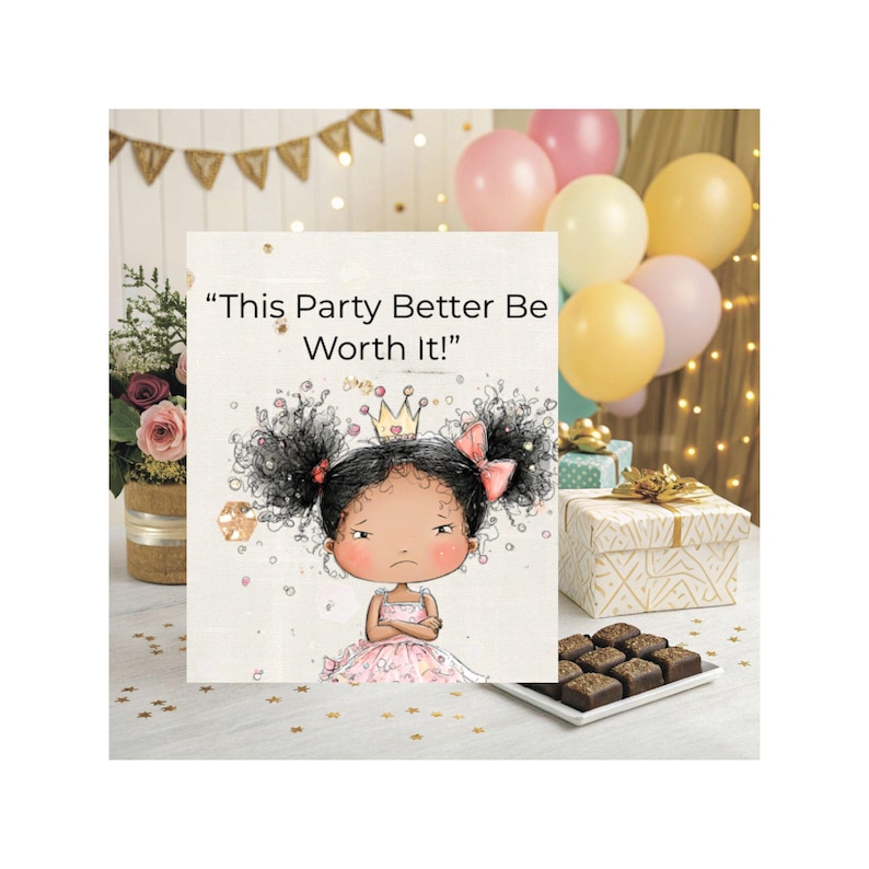 Grumpy Princess Birthday Card – Funny Diva Attitude (digital Download ...