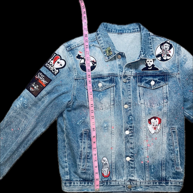 Distressed Denim Horror Movie Jacket: Slasher Film Patches - Etsy