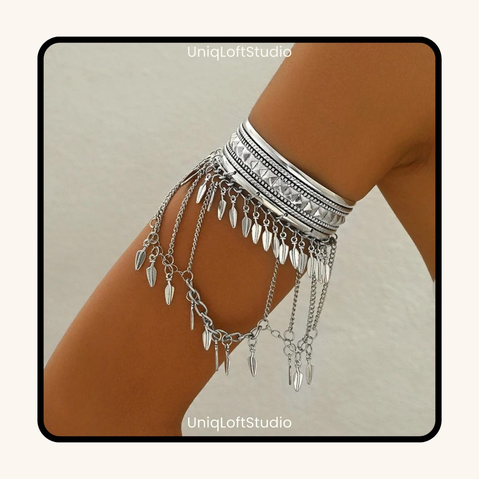 Boho Layered Arm Cuff, Gold Upper Arm Bangle Bracelet for Women - Etsy
