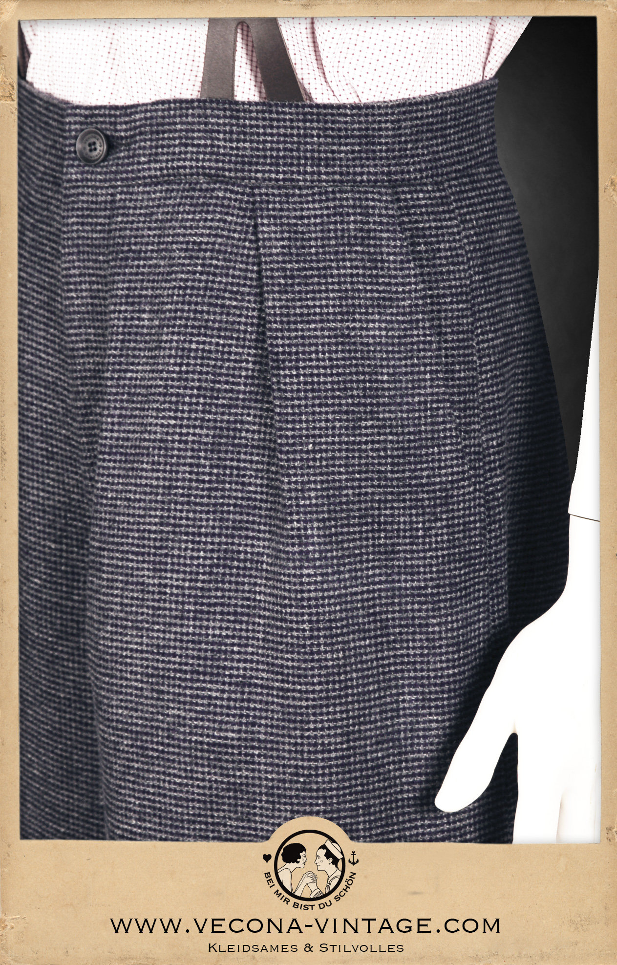 30s 20s KNICKERBOCKERS LONG Plus Fours Blue Virgin Wool Swing Lindy Hop ...