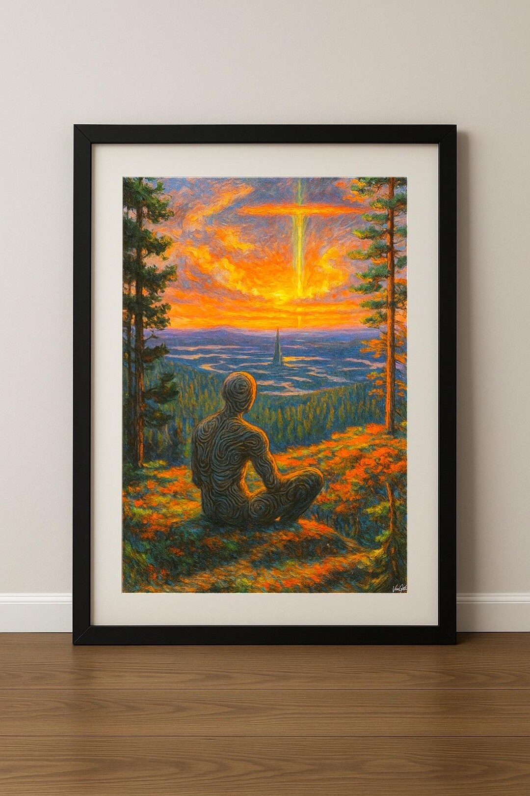 Watcher of the Light – Digital Wall Art | Meditative Landscape ...