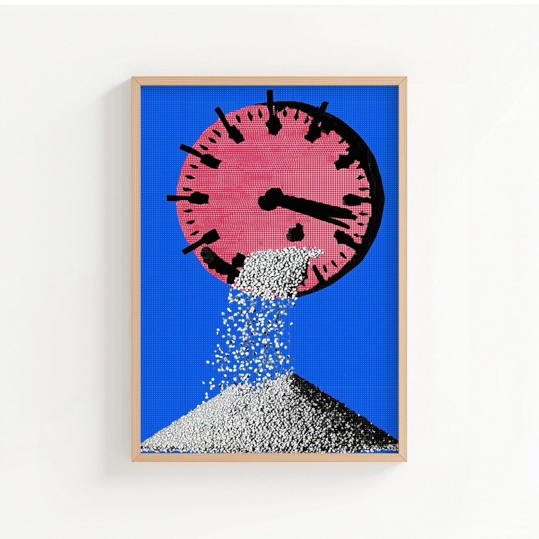 Pop Art Time Poster – Digital Download Surreal Clock Print Modern ...