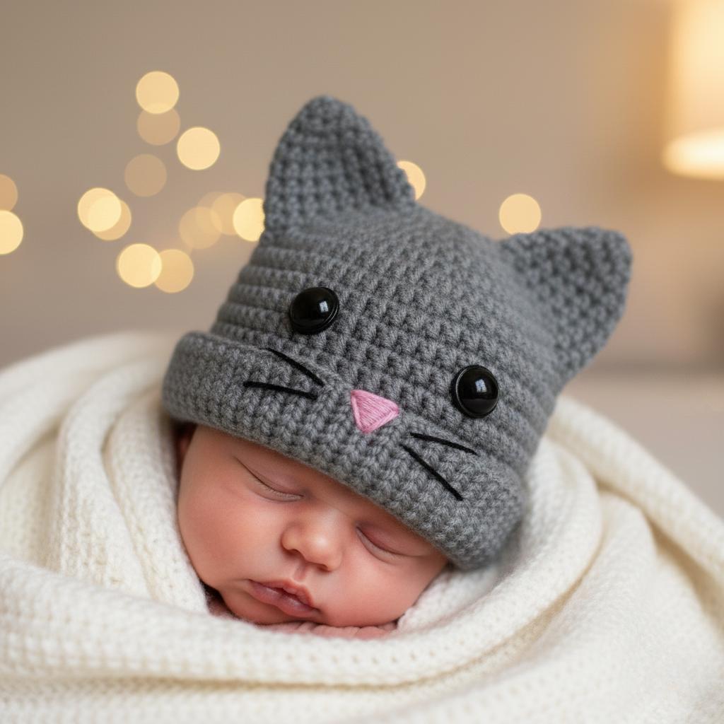 Cat Hat Crochet Pattern • Cute Kitty Beanie PDF • Baby Kids & Adult ...