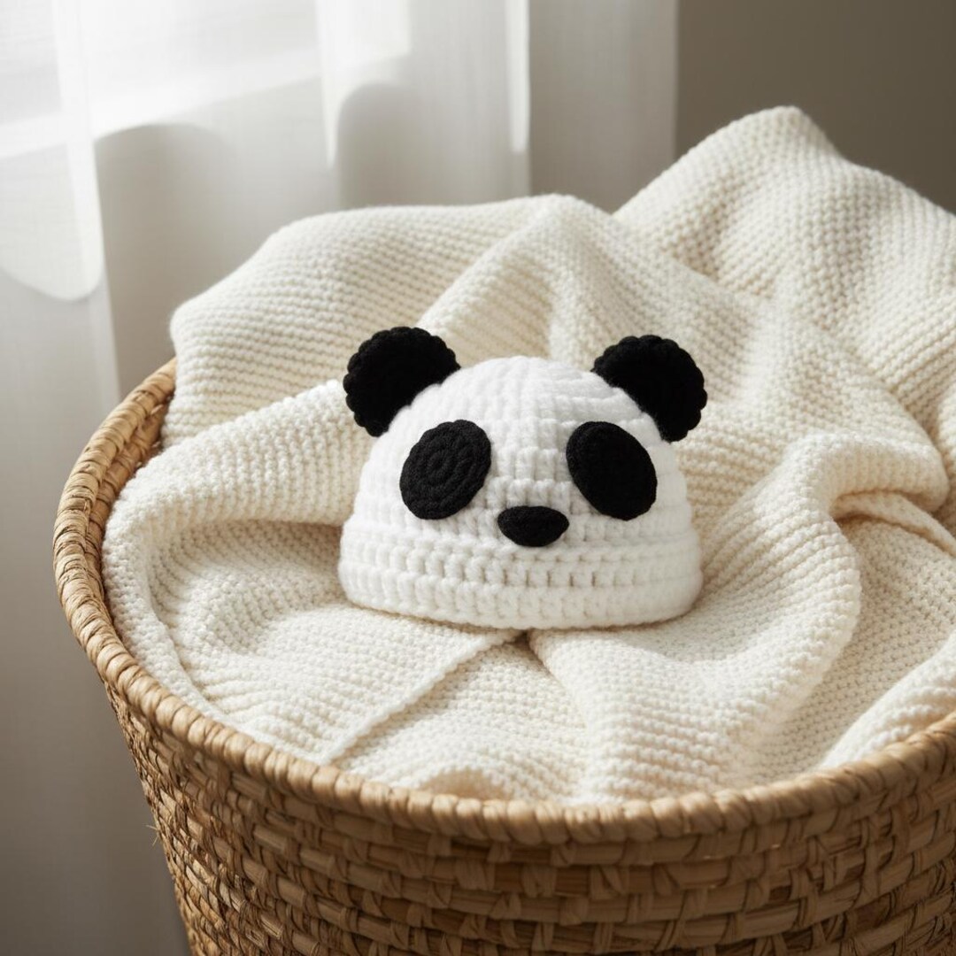 Crochet Panda Hat Pattern PDF Baby & Toddler Beanie Cute Panda Animal ...