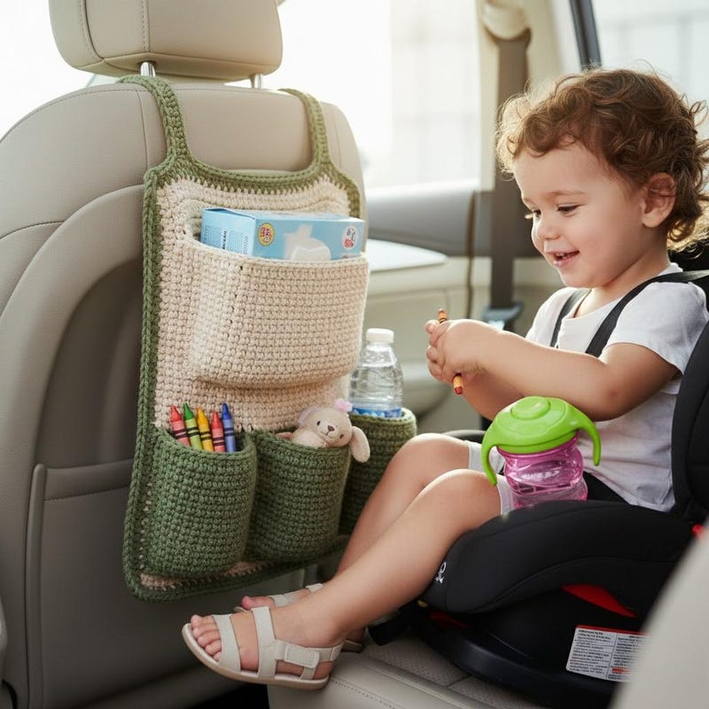 Crocheted Car Organizer - Etsy