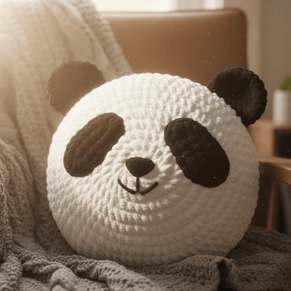 Panda Pillow Crochet Pattern | Easy Amigurumi Cushion (PDF Tutorial) - Etsy