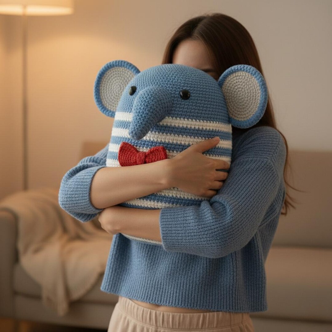 Elephant Crochet Pattern – Crochet Elephant Pillow Pattern PDF ...