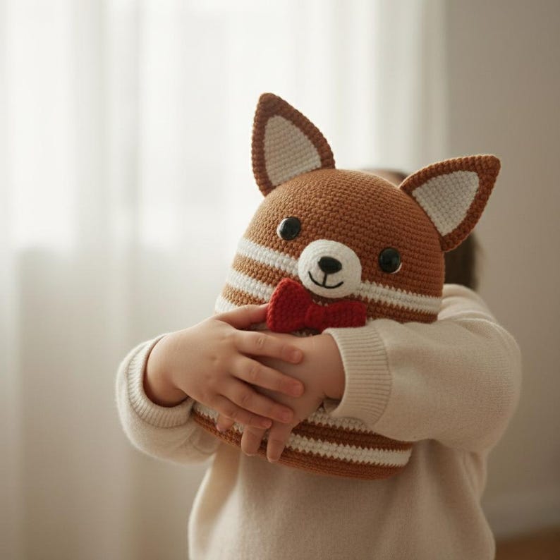 Fox Crochet Pattern PDF – Crochet Fox Pattern – Striped Fox Pillow ...