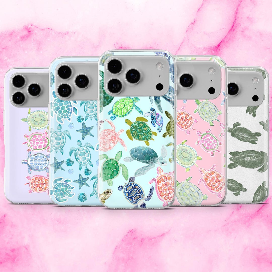 Turtles Phone Case Ocean Sea Turtle Ocean Cover for iPhone 17, 16E, 15 ...