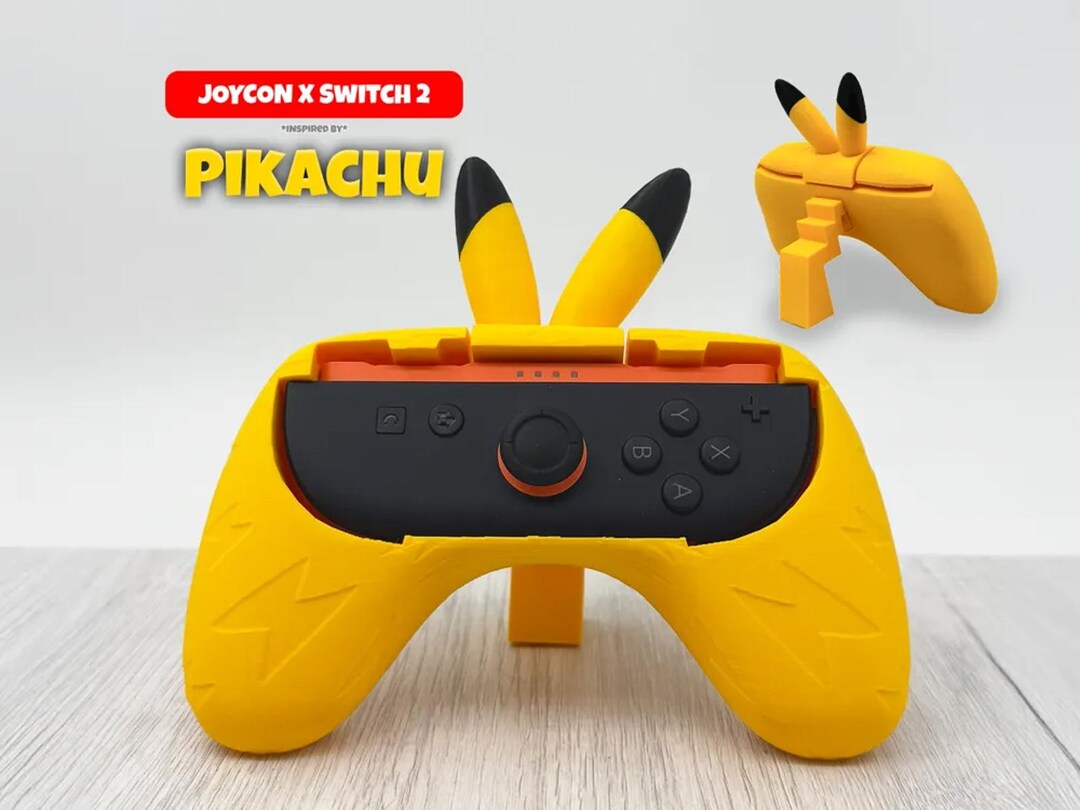 Pikachu 3D Printed Joy-con Grip Nintendo Switch Holder Controller ...