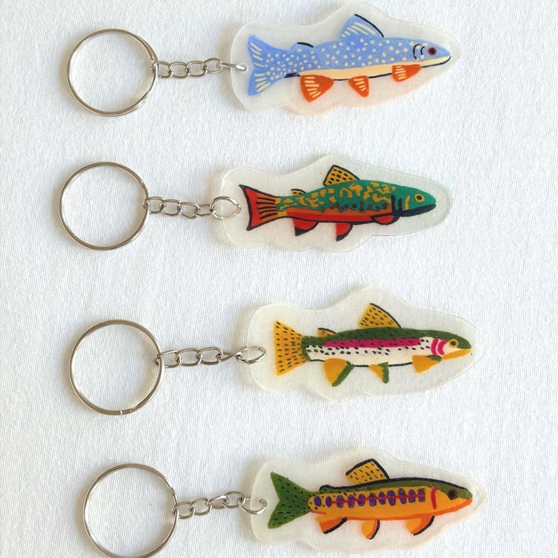 Shrinky Dink Charm Keychains - Etsy Canada