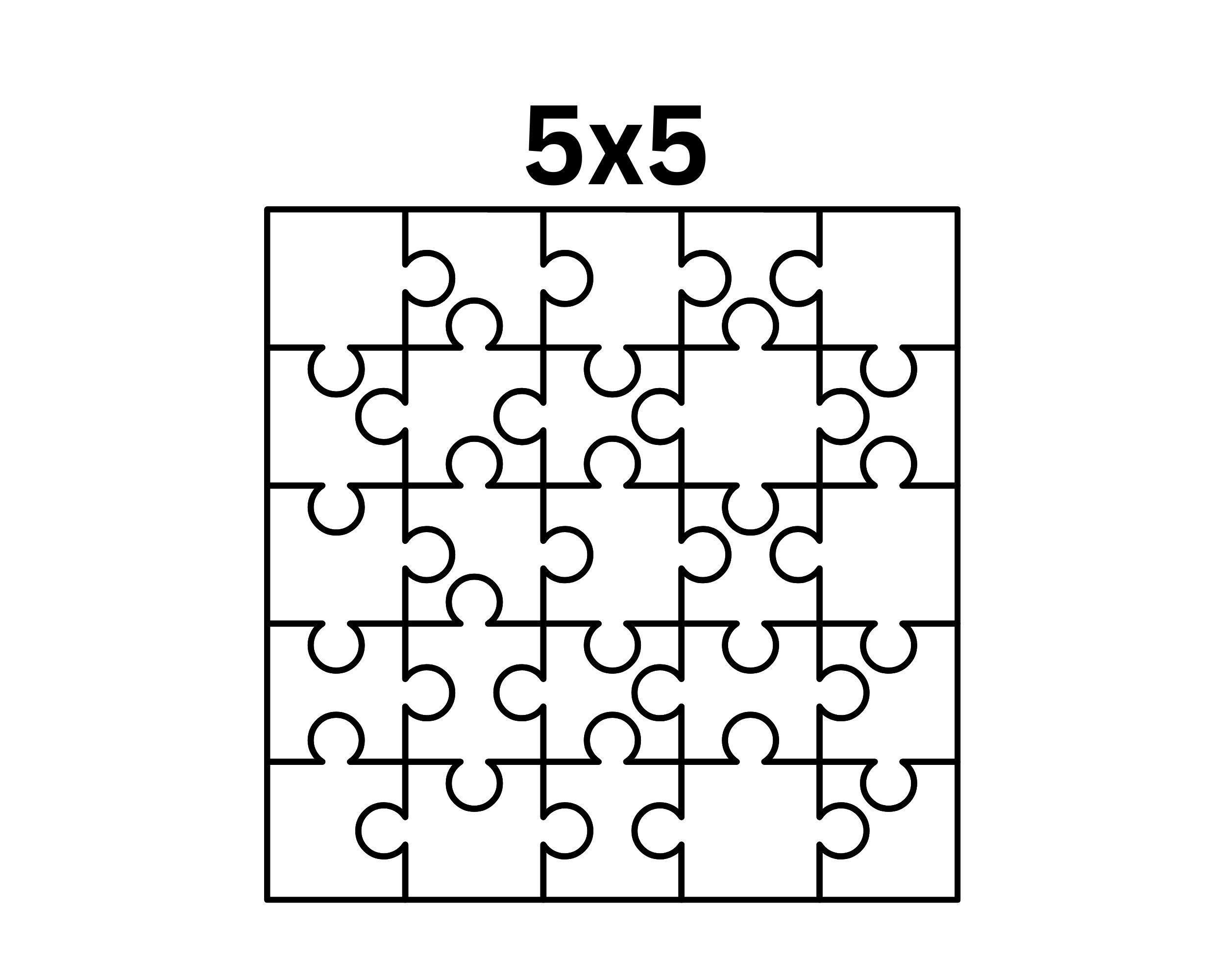 Jigsaw Puzzle SVG Templates Bundle, Laser Cut Files (digital Download ...
