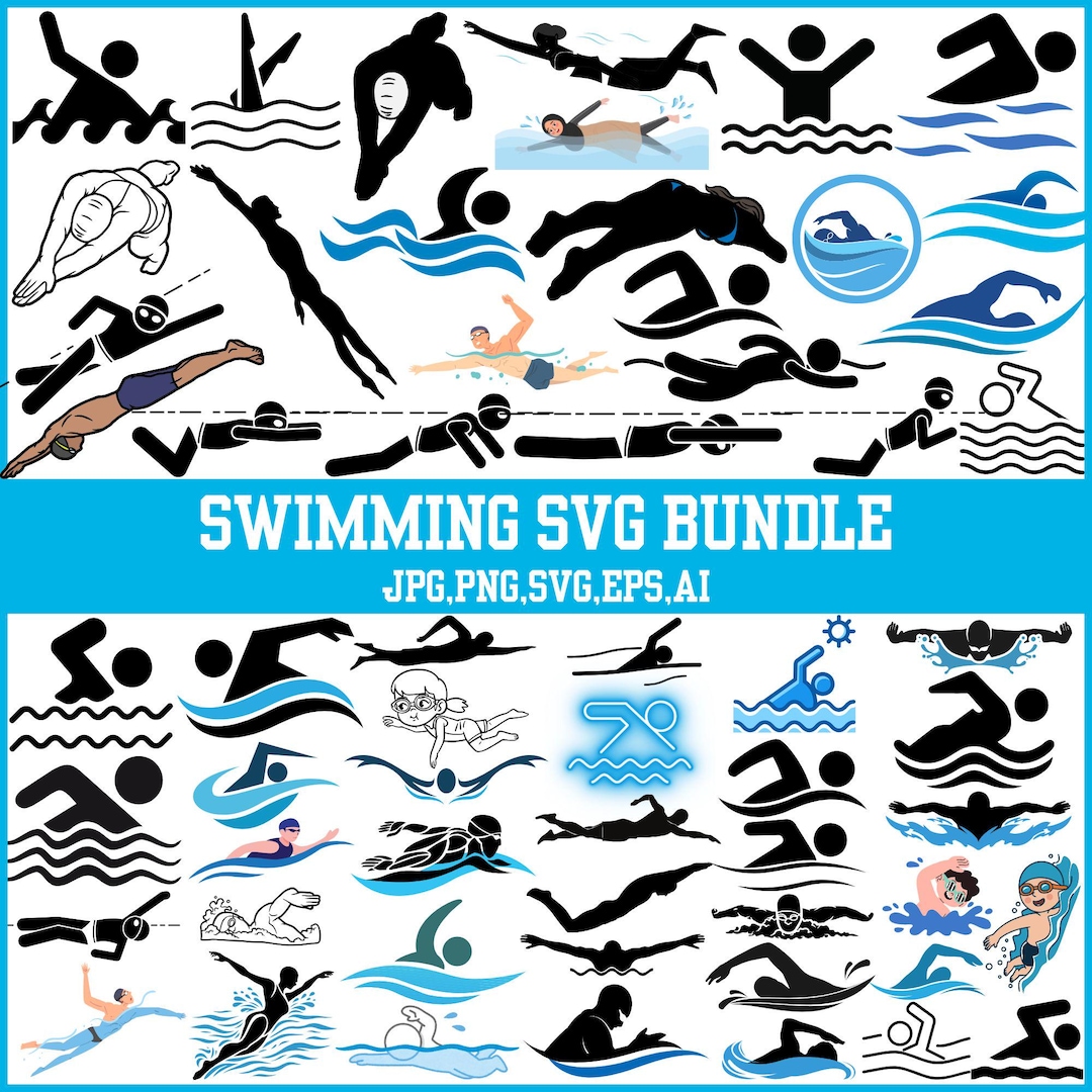 Swimming SVG Bundle: Water Sports Cut Files (digital Download) - Etsy
