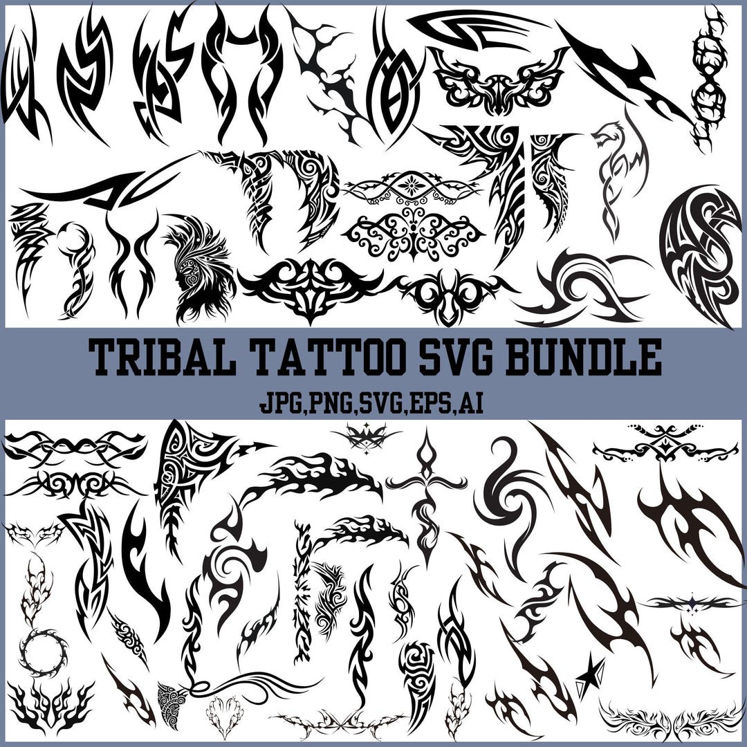 Tribal Tattoo SVG Bundle, Vector Graphics (digital Download) - Etsy