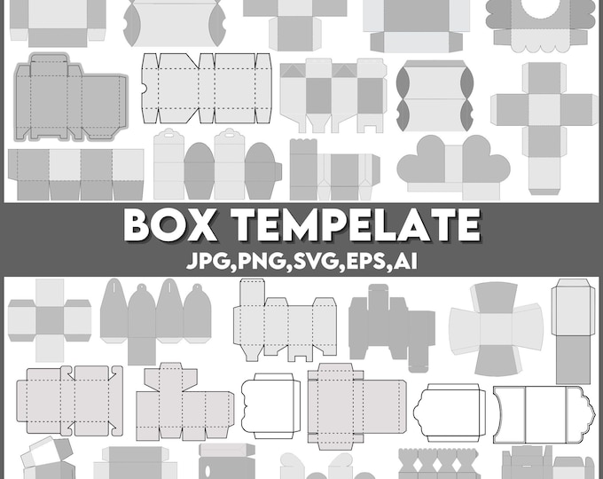 Box Template SVG Bundle: DIY Paper Craft Gift Boxes, Favor Gift ...