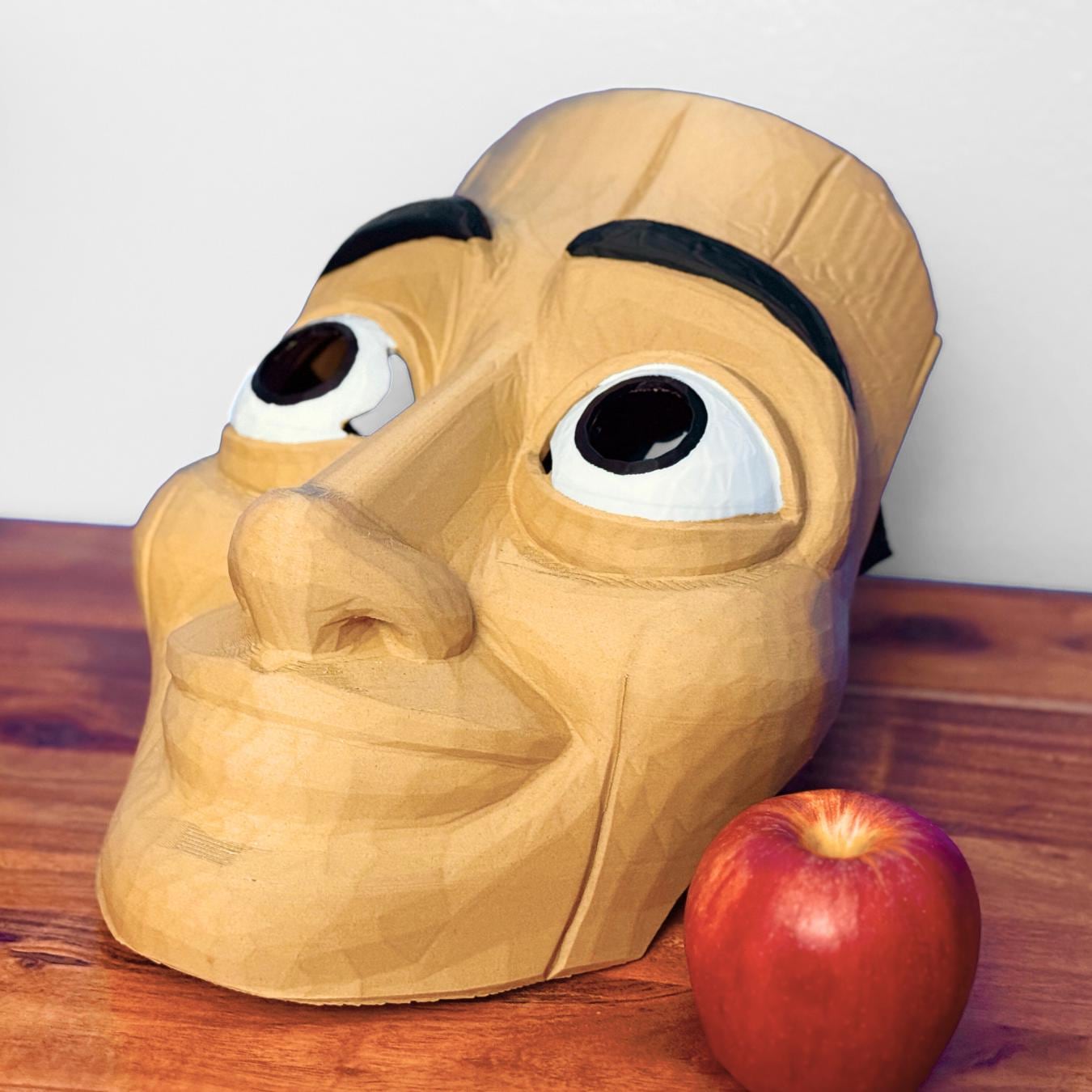Tung Tung Tung Sahur Mask, Realistic Brainrot Costume, Brainrot ...
