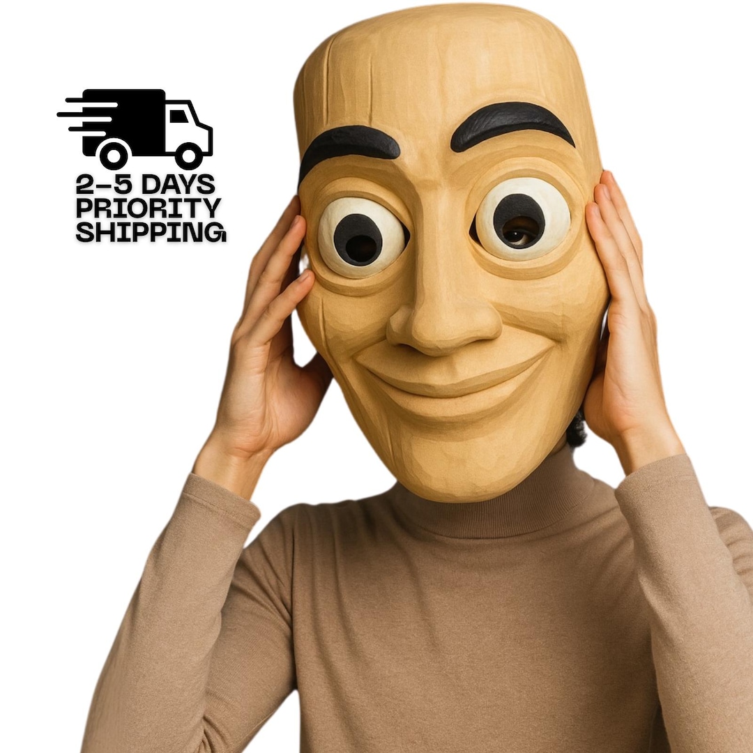 Tung Tung Tung Sahur Mask, Realistic Brainrot Costume, Brainrot ...