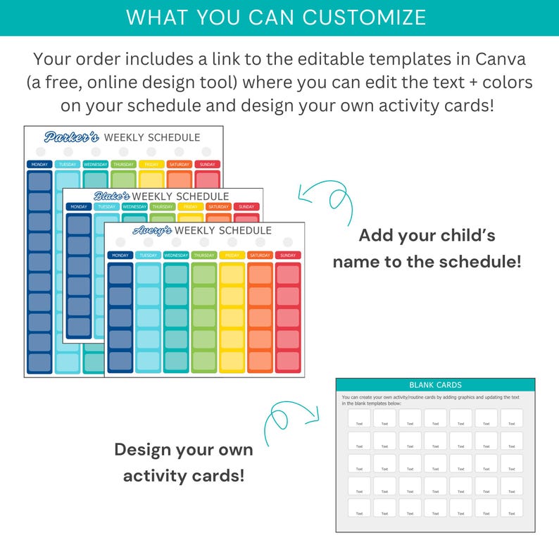 Toddler Weekly Schedule | Visual Routine Chart | 150+ Printable ...