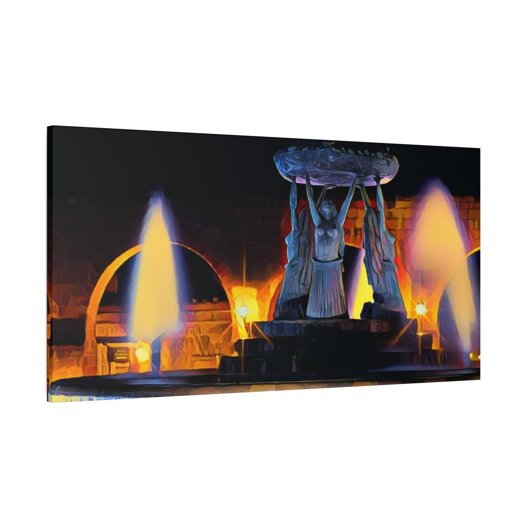 Canvas Print, Las Tarascas Fountain of Morelia, Michoacan, Wall Art ...