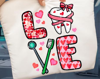 Valentines Day Love Tooth PNG | Dentist Dental Life - Etsy