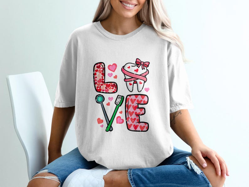 Valentines Day Love Tooth PNG | Dentist Dental Life - Etsy