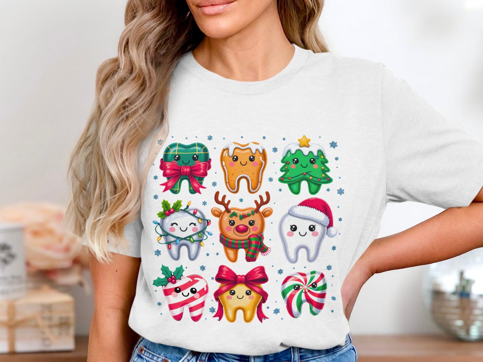 Funny Christmas Teeth PNG Dentist Holiday Design Hygiene Sublimation ...
