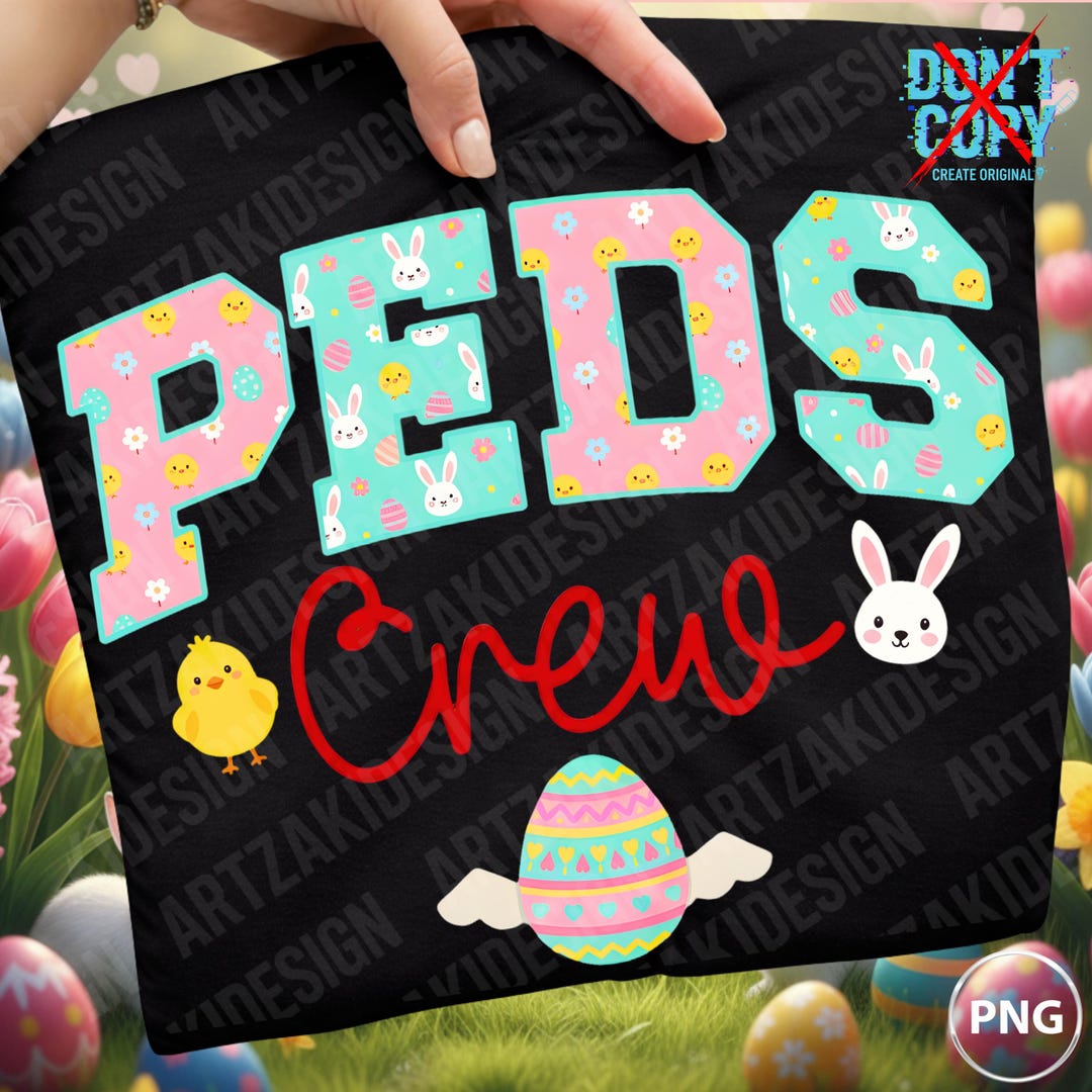 Easter Peds Crew PNG | Pediatric Nurse Easter - Etsy