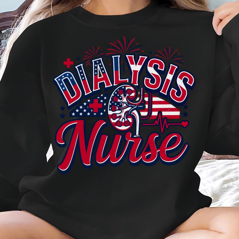Dialysis Nurse PNG, Patriotic USA Flag Sublimation Design (digital ...