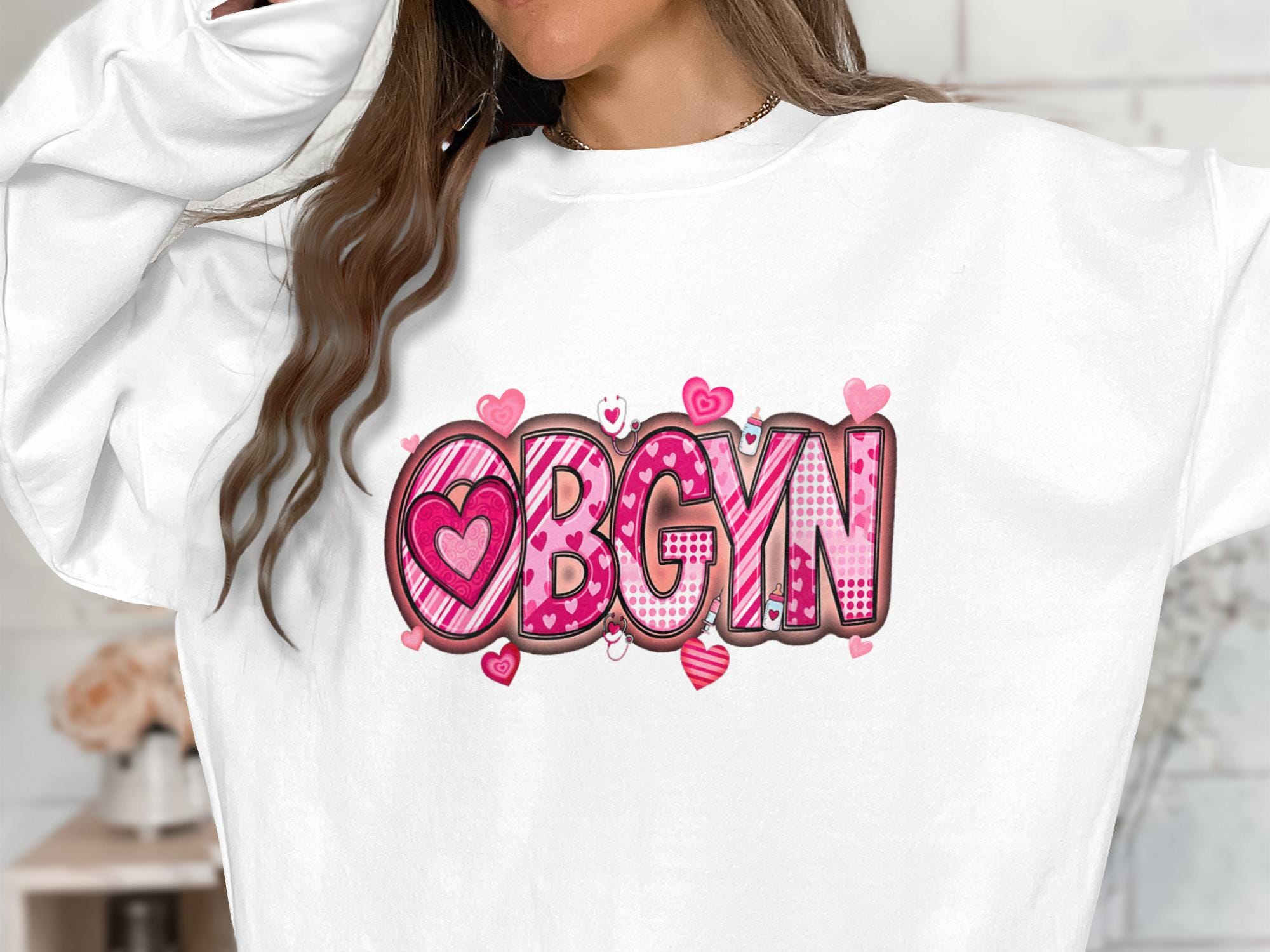 OBGYN Nurse Valentine PNG | Obstetrics Heart Gynecology Design - Etsy