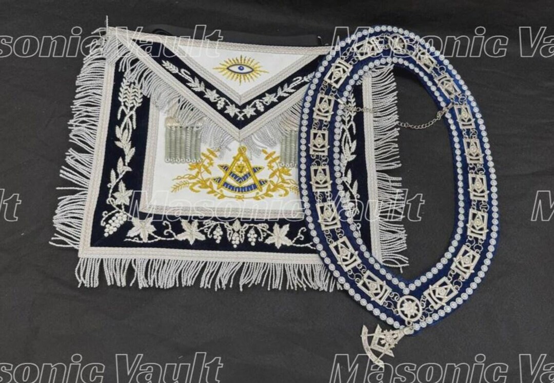 Masonic Past Master Regalia Set – Blue Lodge Apron & Chain Collar - Etsy