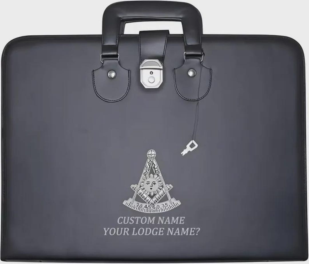 Custom Masonic Past Master Apron Case – Handcrafted Regalia Storage Bag ...