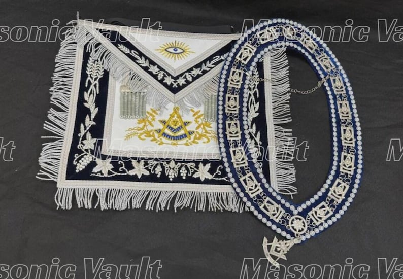 Masonic Past Master Regalia Set – Blue Lodge Apron & Chain Collar - Etsy