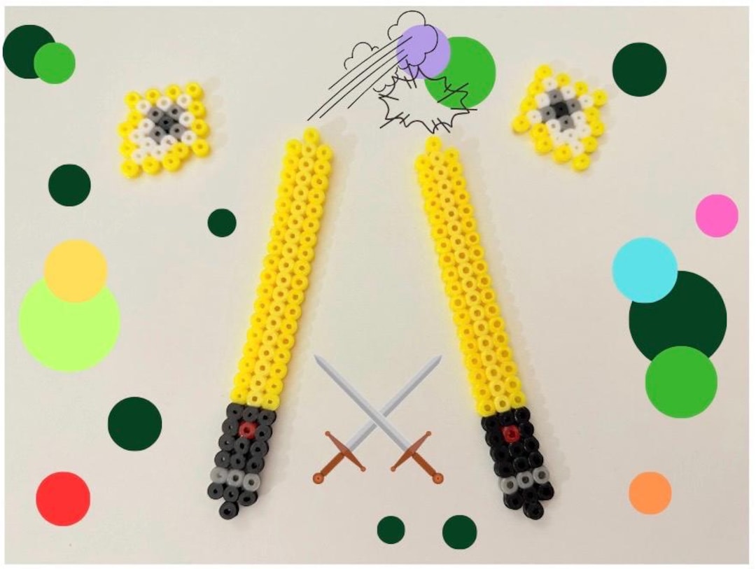 Hama Beans Lightsabers and Shuriken Set – Light Yellow Kids’ Toy ...