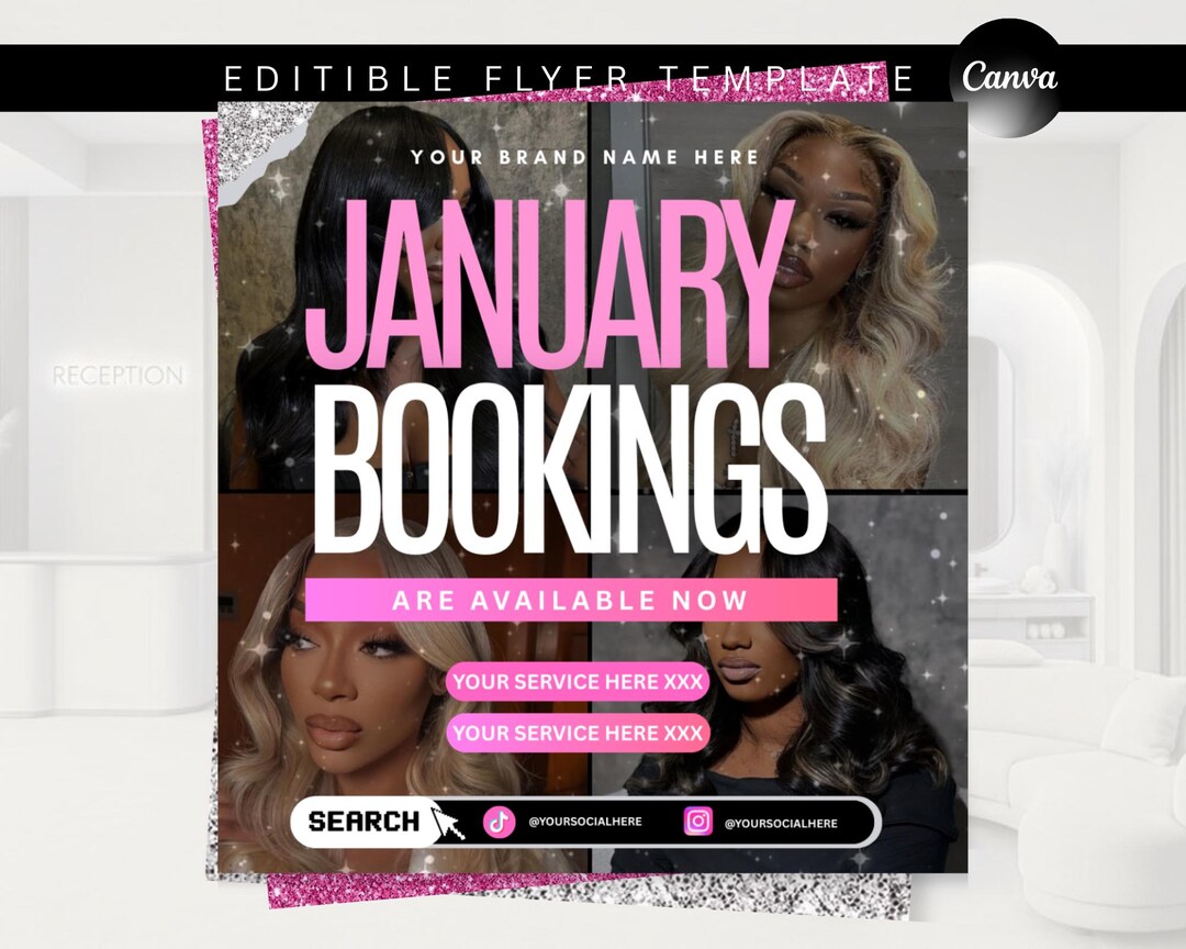 Editable January Specials Booking Flyer: Canva Template - Etsy