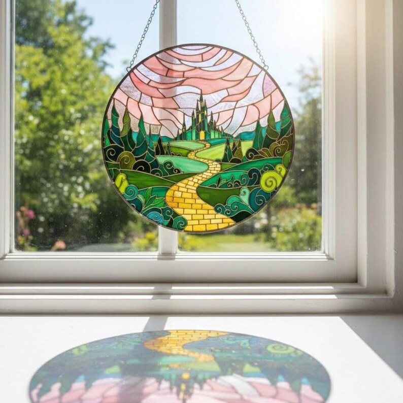 Wicked Musical Decor, Wizard of Oz Stained Glass Suncatcher, Wicked ...